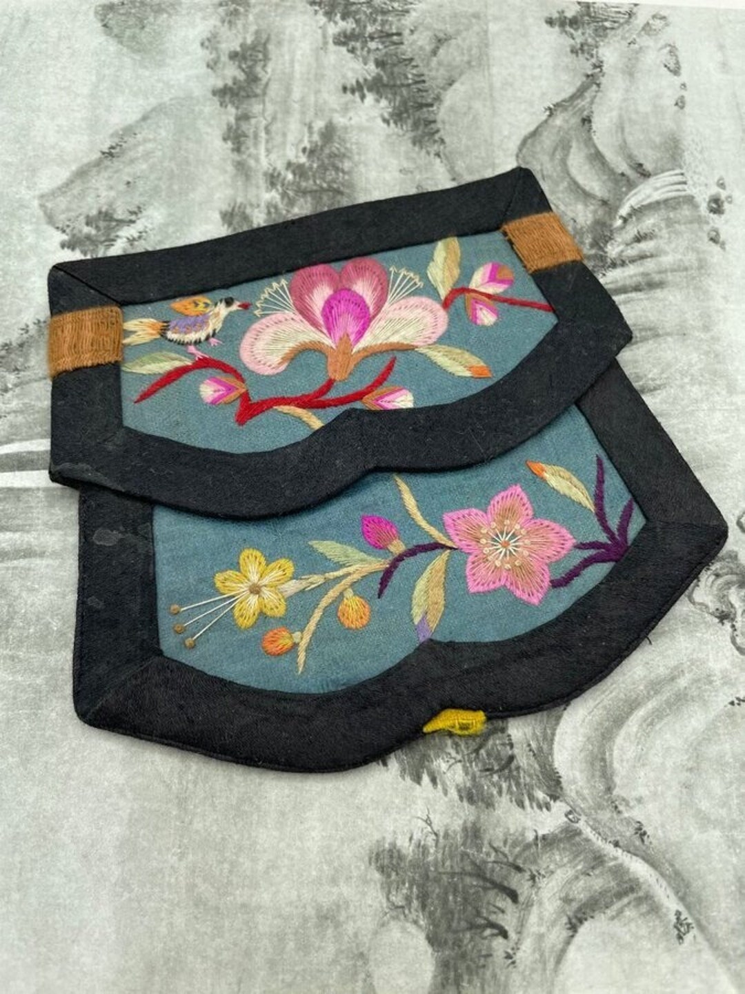 Antique Cotton Embroidered Floral Chinese Wedding/coin Pouch - Etsy