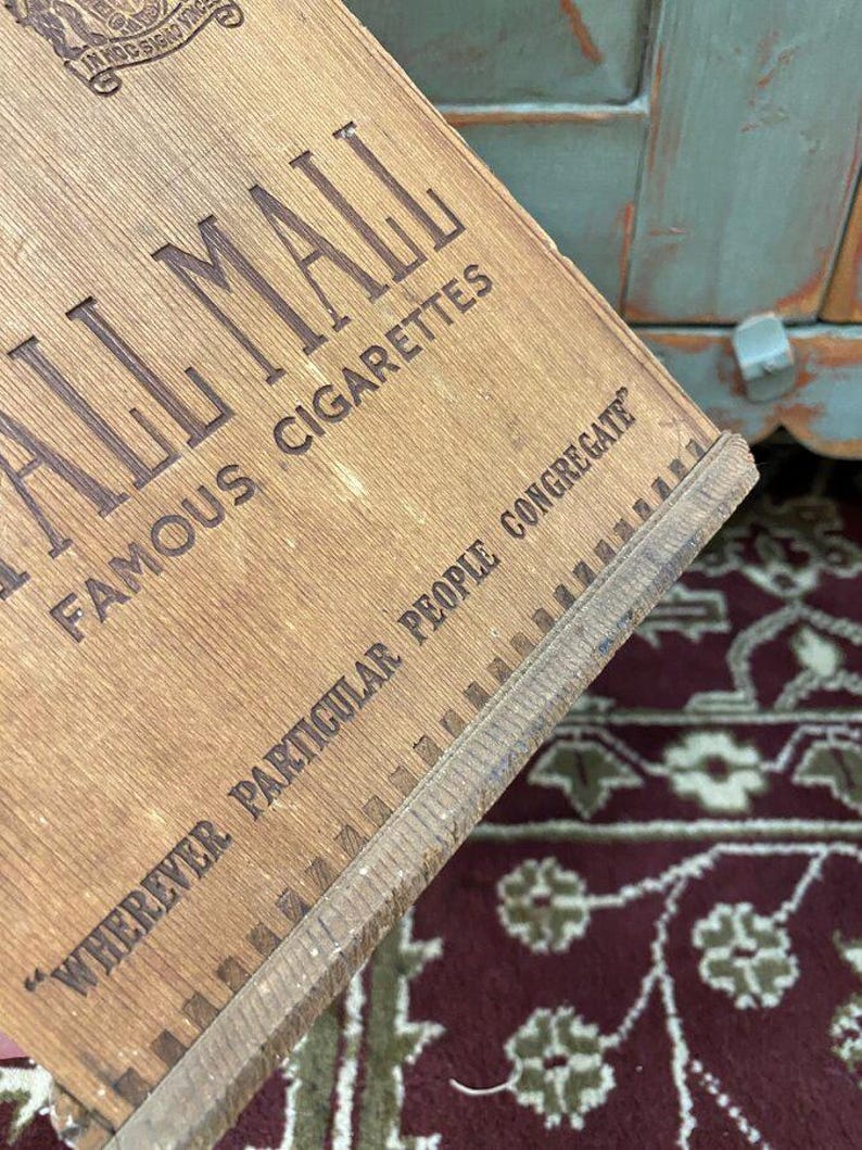 Vintage PALL MALL Wood Cigarette Stand 522 - Etsy