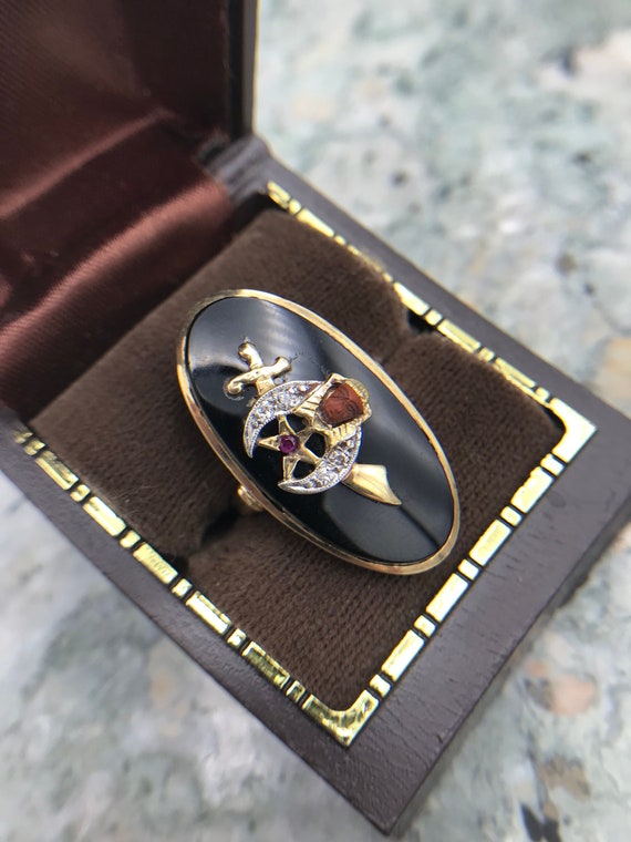 vintage shriners masonic gold - Gem