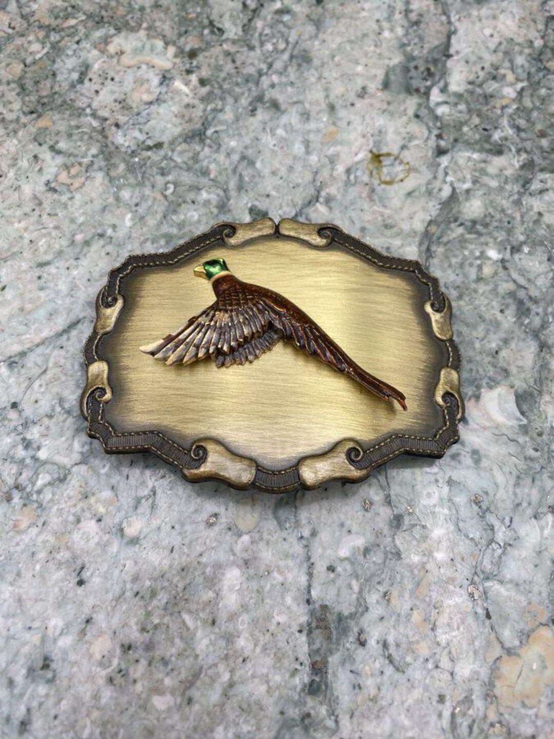 Raintree Buckle + Jewelry Co. Vintage Brass Pheasant Belt Buckle - Etsy