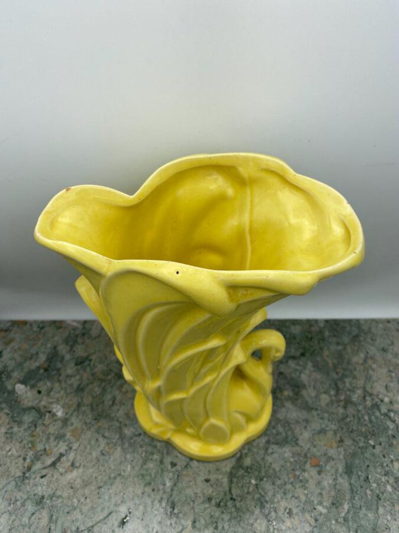 Extraordinary Yellow Mccoy Pottery Vase Photos