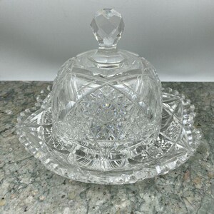 Cut Glass Covered Cheese W/ Dome - Etsy