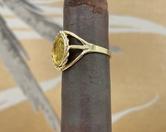 10K Gold Set 1G .9999 Guardian Angel Coin Ring