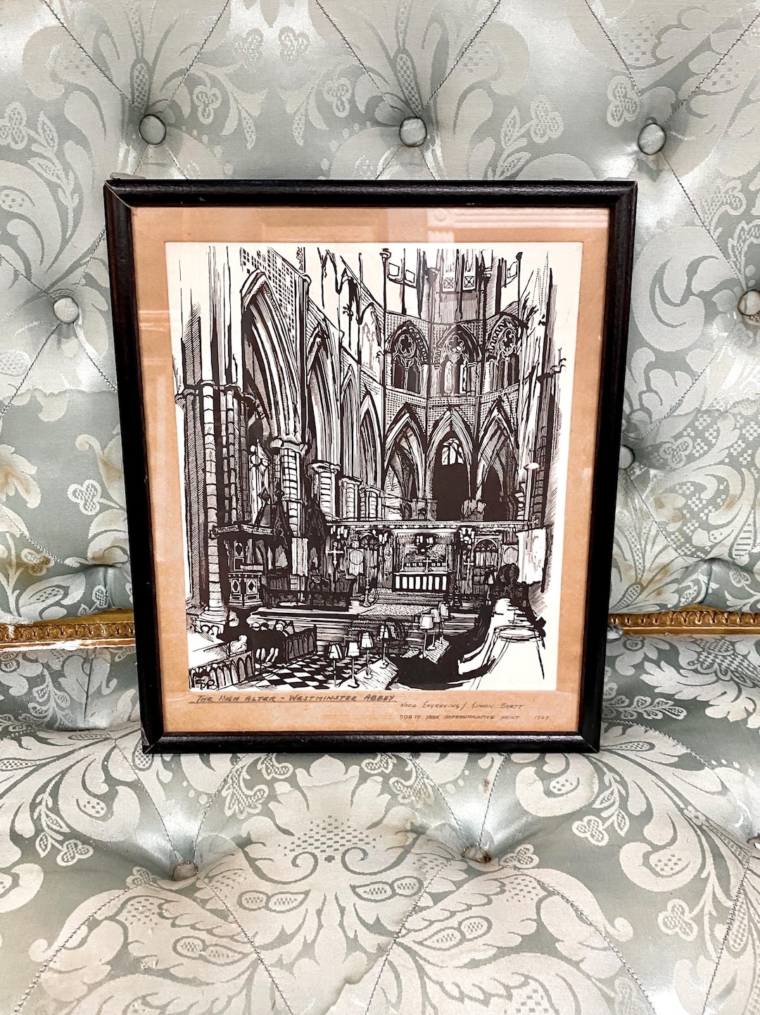 Original Simon Brett Woodblock Engraving "the High Altar" - Westminster ...