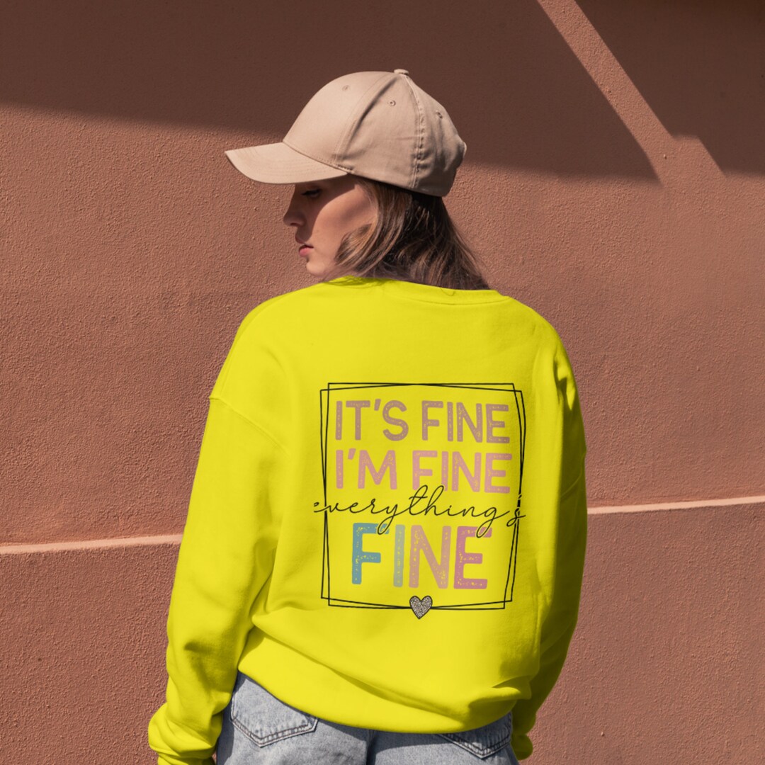 Im Fine Everything is Fine Png,its Fine-png, Introvert Tee, Funn ...