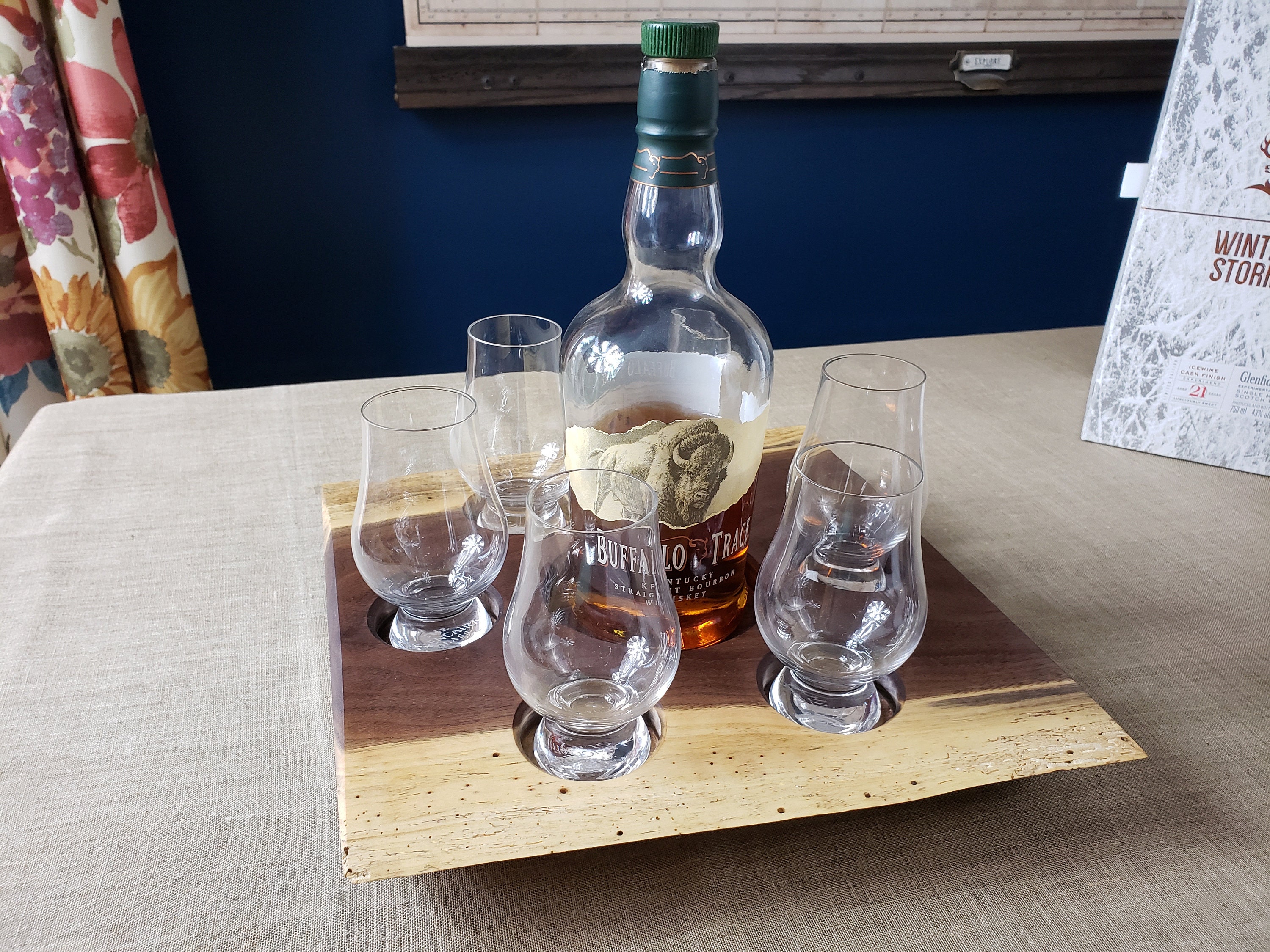 Buy Whiskey Tray - Compact Single Bottle Display Online in India - Etsy