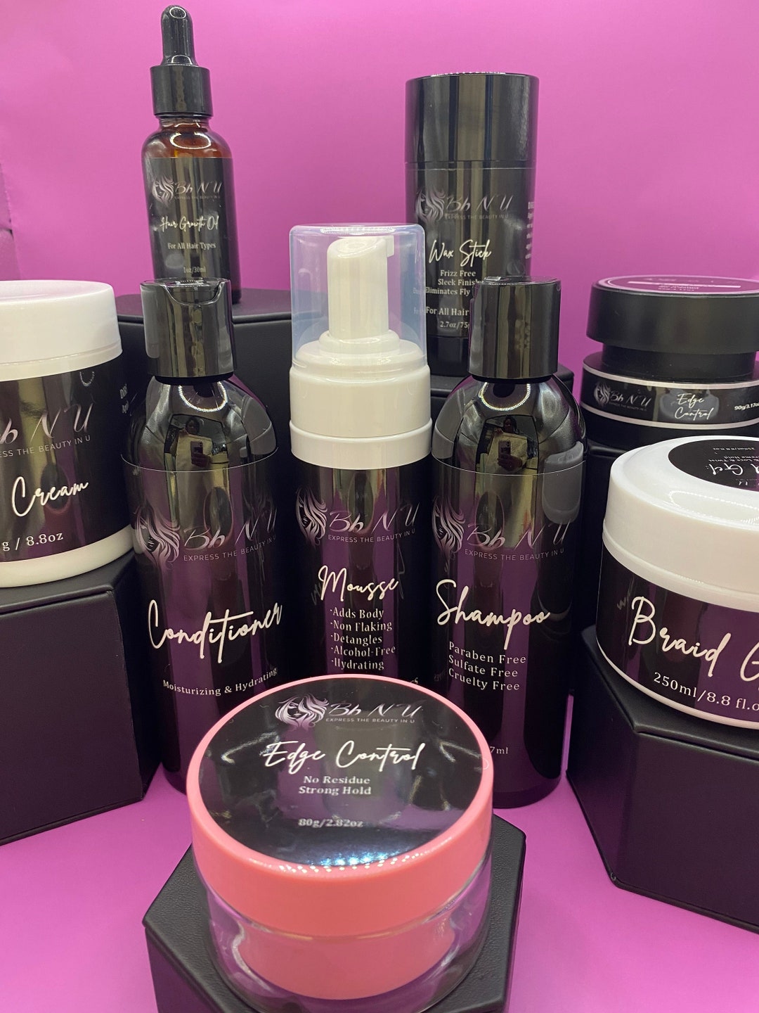 Bbnu, by Blaque Beauty, Lace Glue, Hair Growth, Edge Control, Headband ...