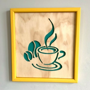 Custom Made Hand-cut Coffee Wooden Frame - Etsy