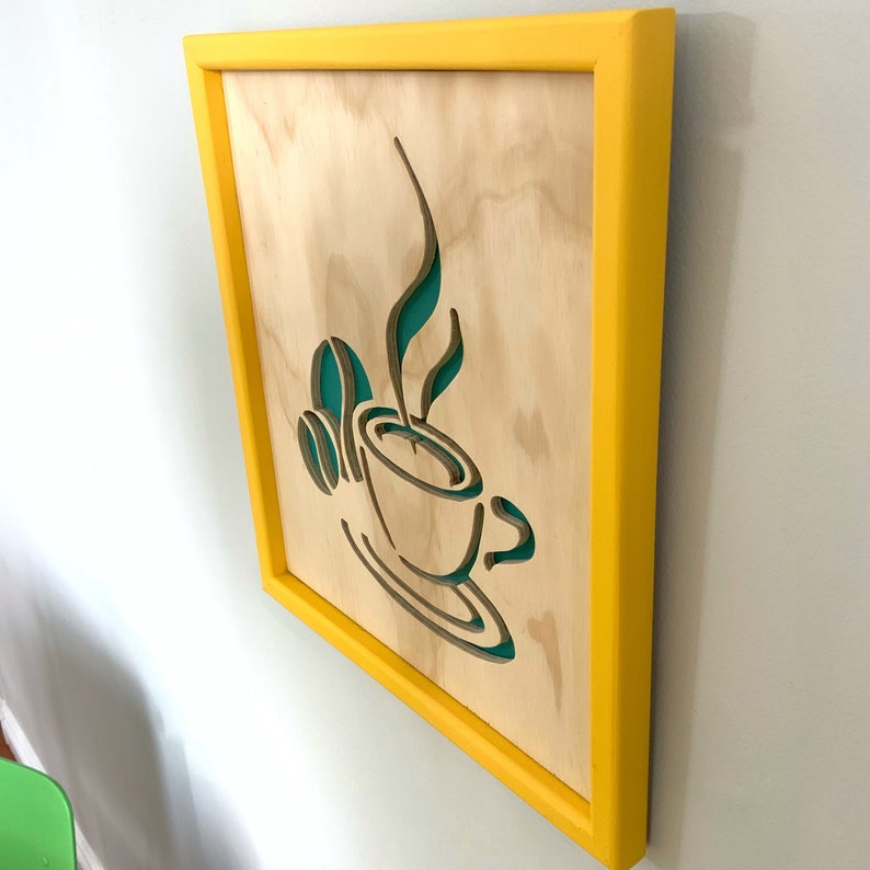 Custom Made Hand-cut Coffee Wooden Frame - Etsy