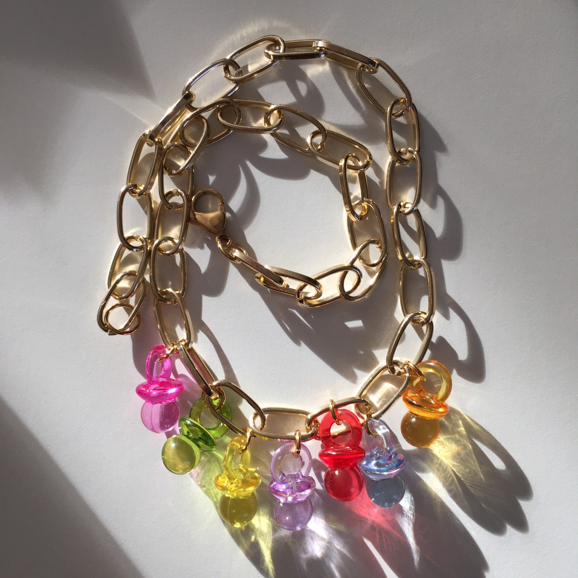 90s Style Choker Ciucci Necklace With Pacifiers in | Etsy UK