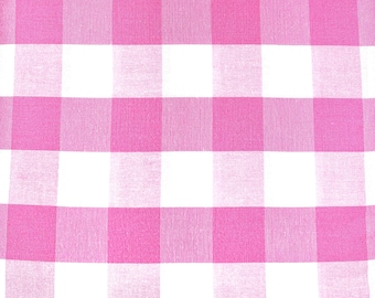 Pink Checker Fabric Buffalo Check // Pink by - Etsy