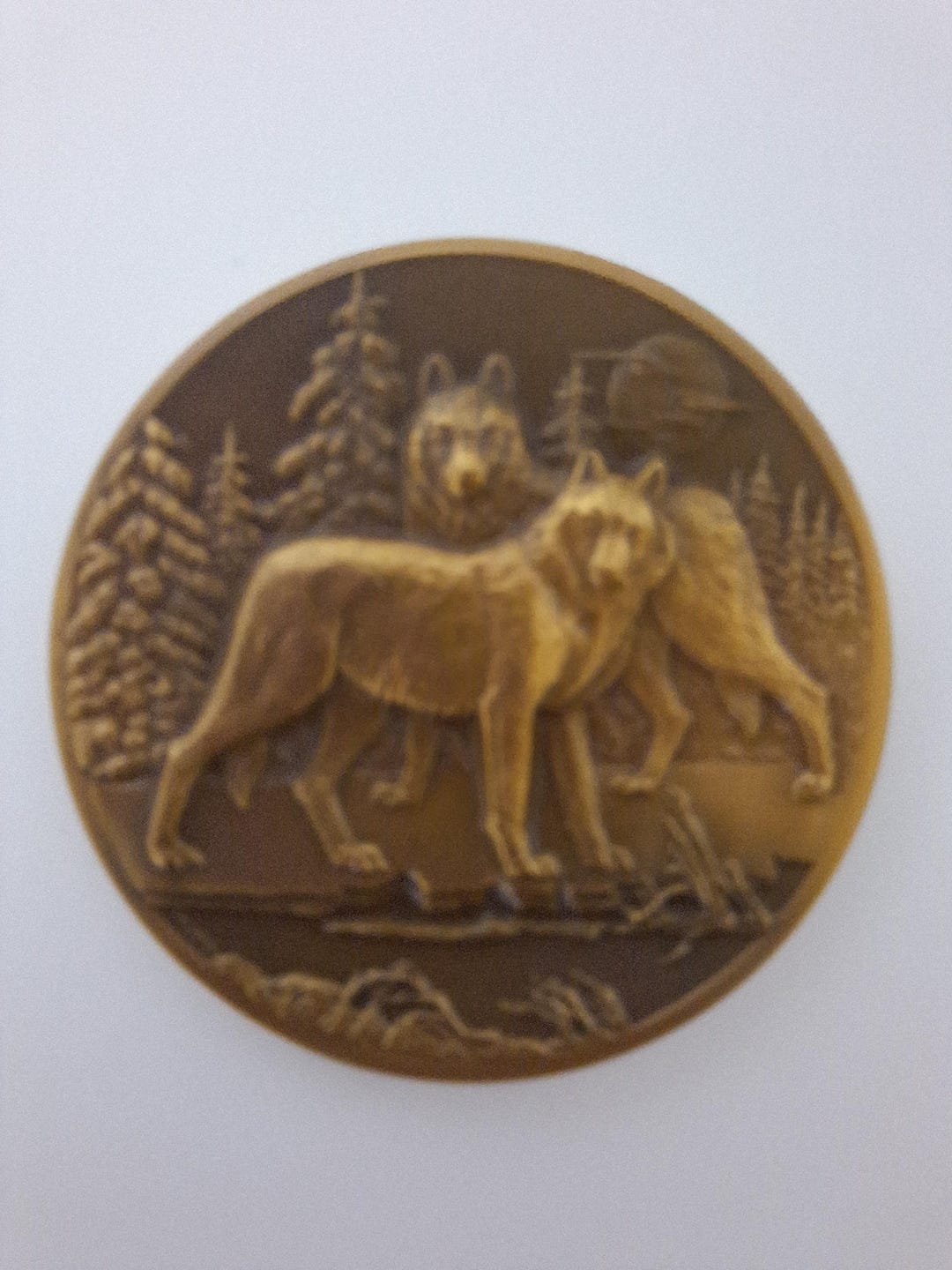 Wolves Bronze Medal, Made by Hoffman Mint 125 of 10,000 Created. - Etsy