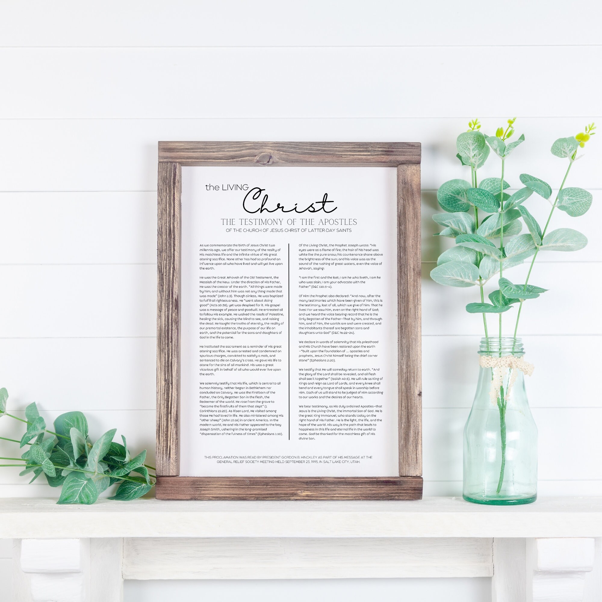 Lds the Living Christ Lds Farmhouse Decor Lds Minimalist Decor Lds ...