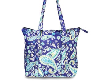 Blue Fabric Tote | Etsy