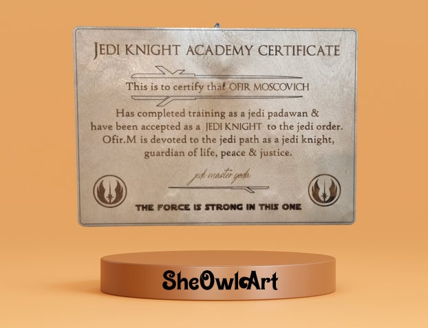 Star Wars Academy Certificates Star Wars Jedi Knight Jedi Academy