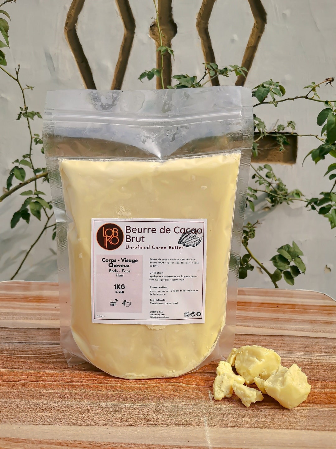 1kg Beurre de cacao brut pur 100% naturel non raffiné - De Côte d ...