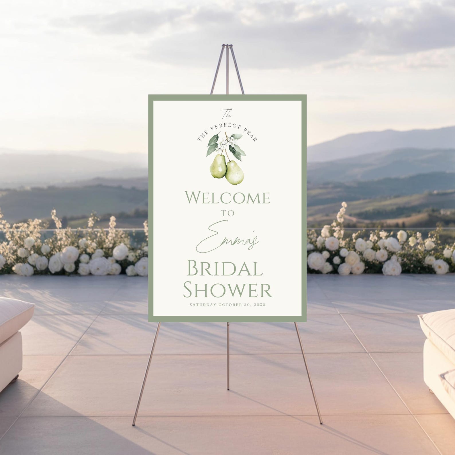 Perfect Pear Welcome Sign, Pear Bridal Shower Sign, Perfect Pair ...