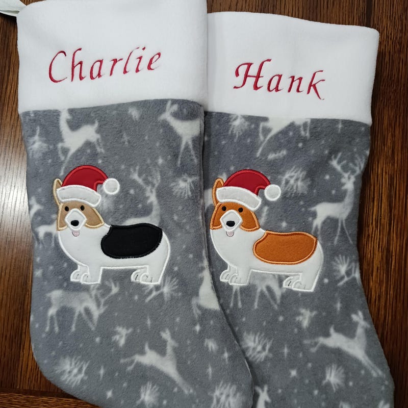Corgi Christmas Stocking - Etsy