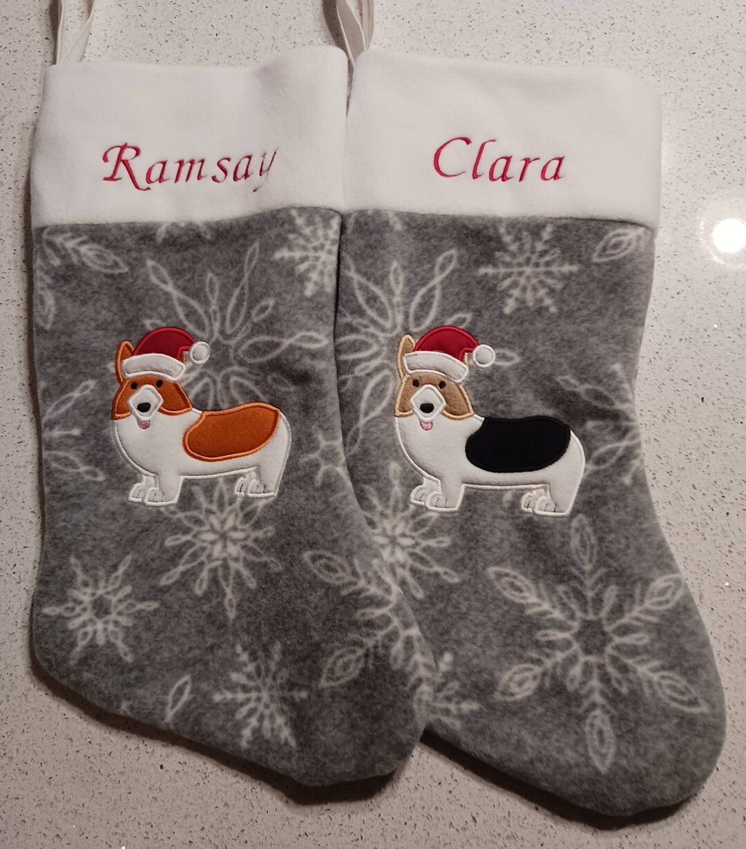 Corgi Christmas Stocking several Other Breeds Available Machine ...