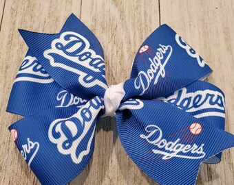 La Dodgers Hair Bow - Etsy
