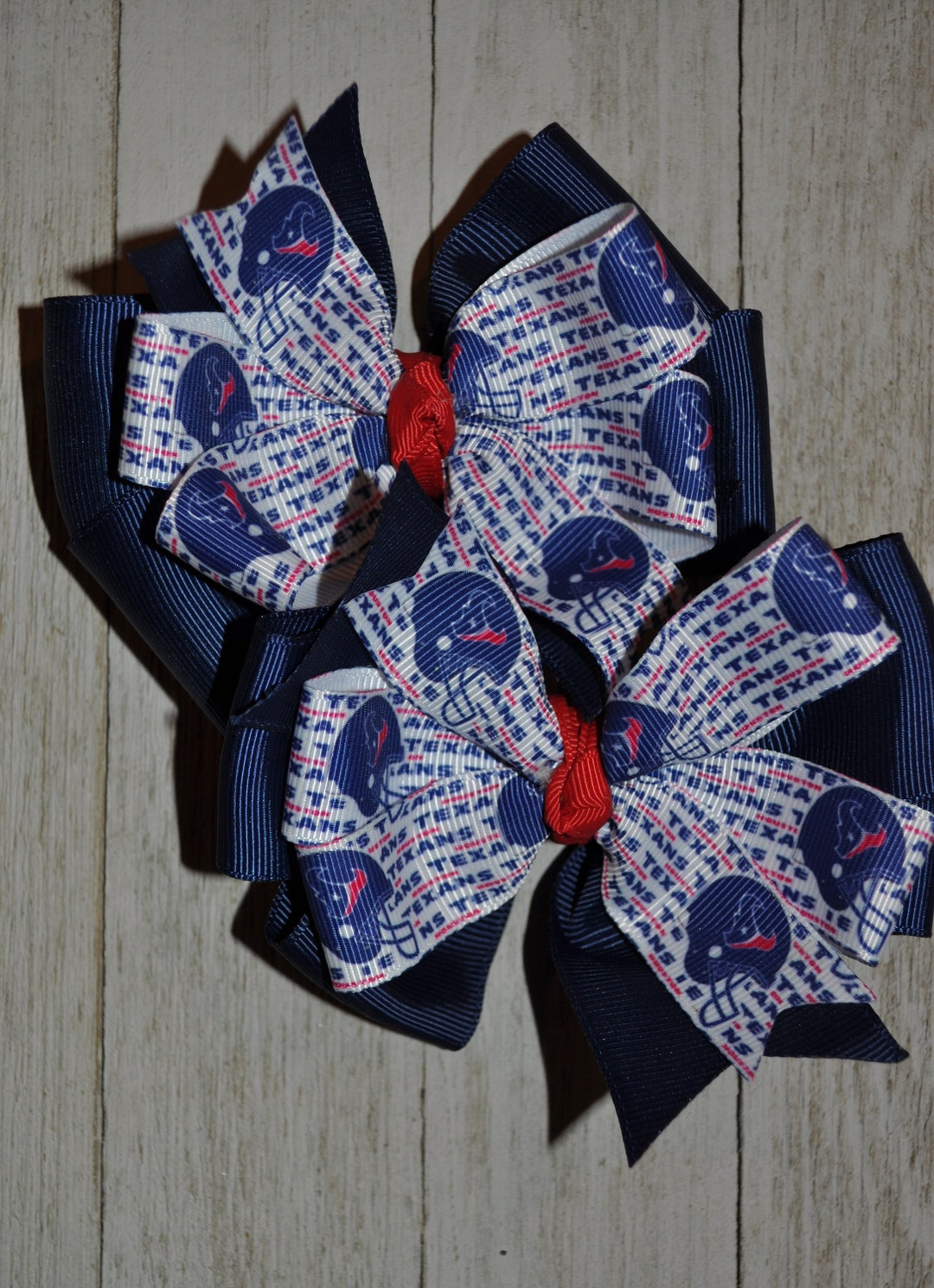 Set of Two Houston Texans Bows Texans Hair Bows - Etsy