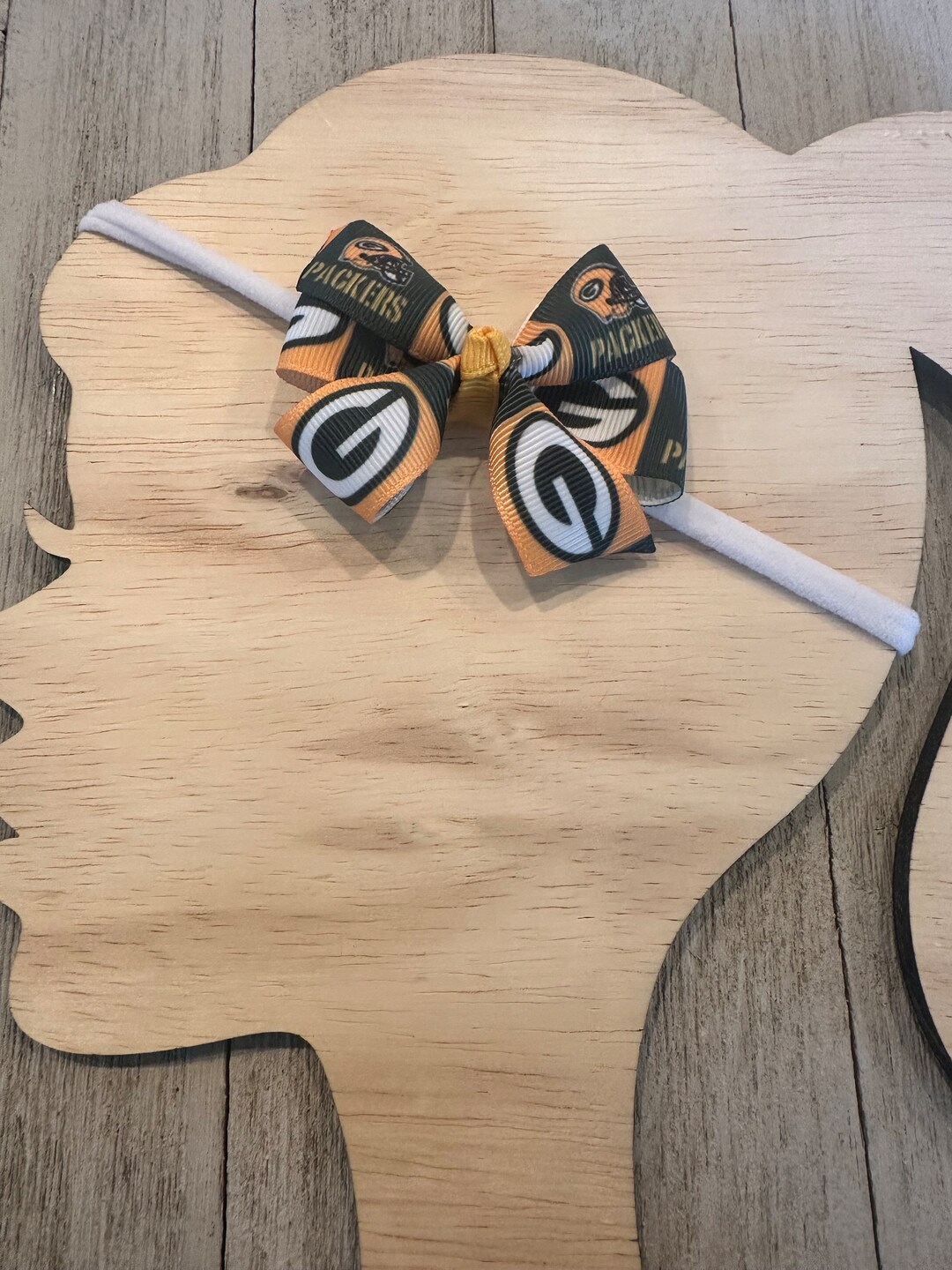 Packers Bow on Nylon Headband Packers Headband With Bow - Etsy