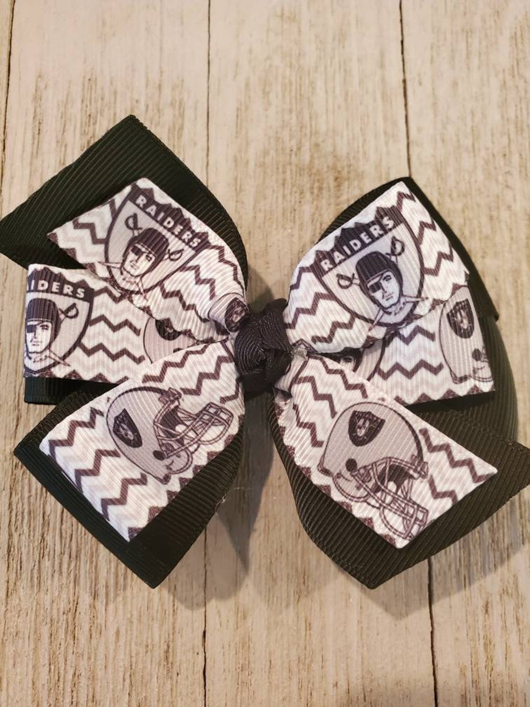 Las Vegas Raiders Bow Oakland Raiders Bow Raiders Hair Bow - Etsy
