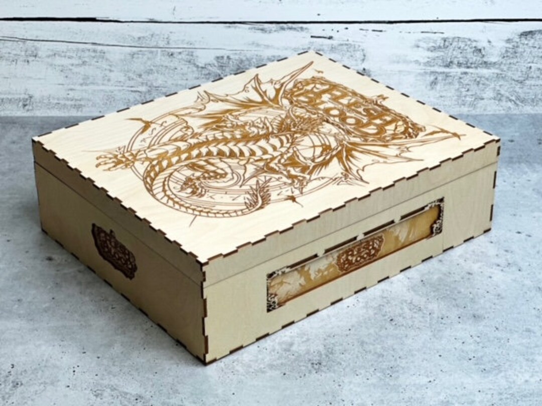 Flesh and Blood Large Etched Storage Box Organizer Stand Alone Fits ...