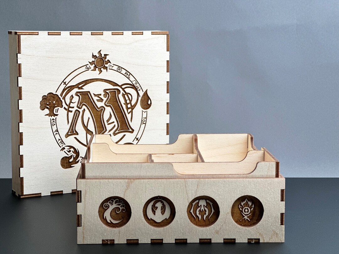 MTG Magic the Gathering Quad Deck Box - 60 Card Decks - Laser Etched ...