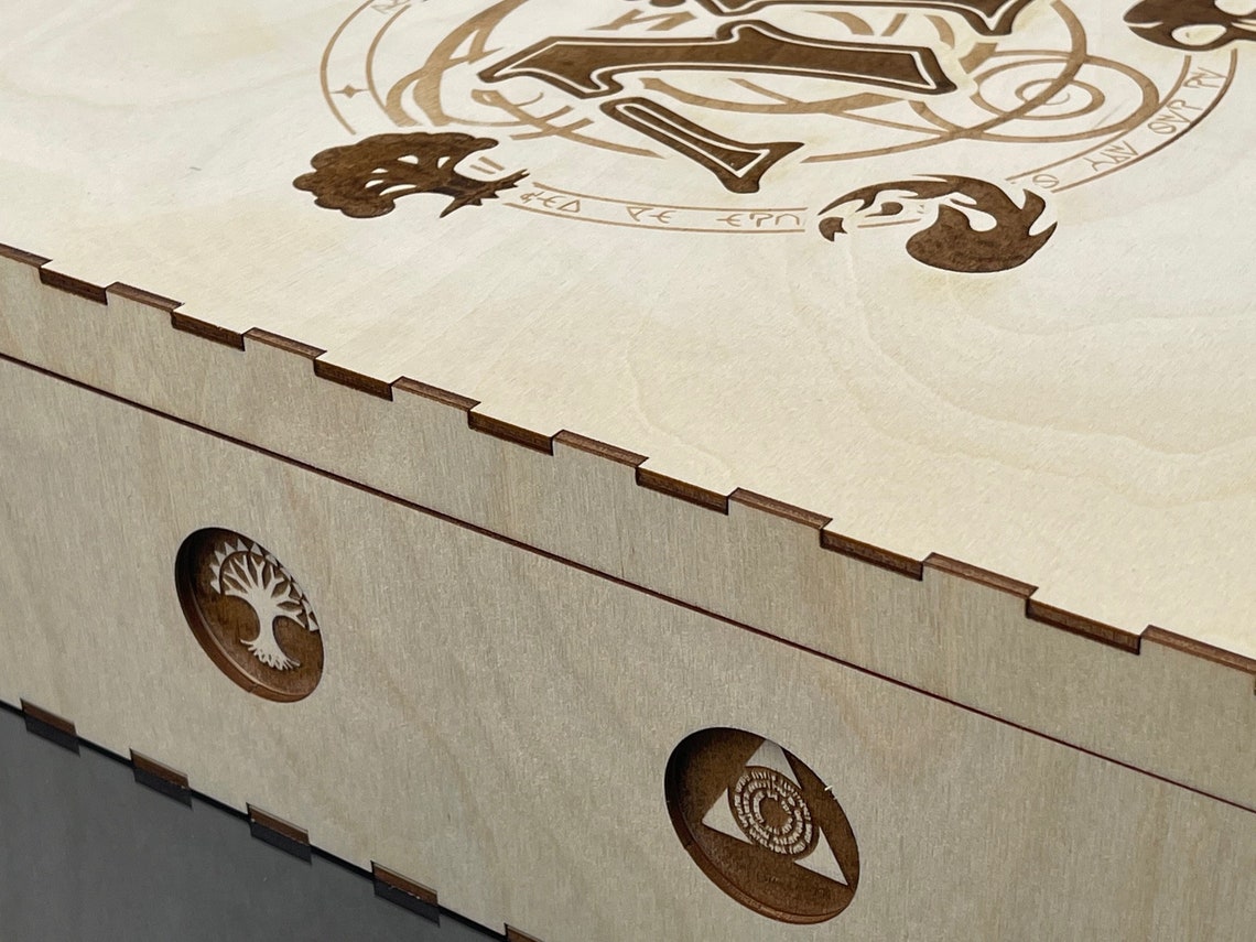 MTG Magic the Gathering Large Etched Storage Box Organizer - Etsy