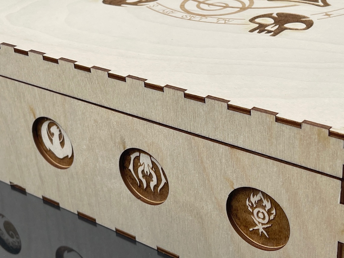 MTG Magic the Gathering Large Etched Storage Box Organizer - Etsy