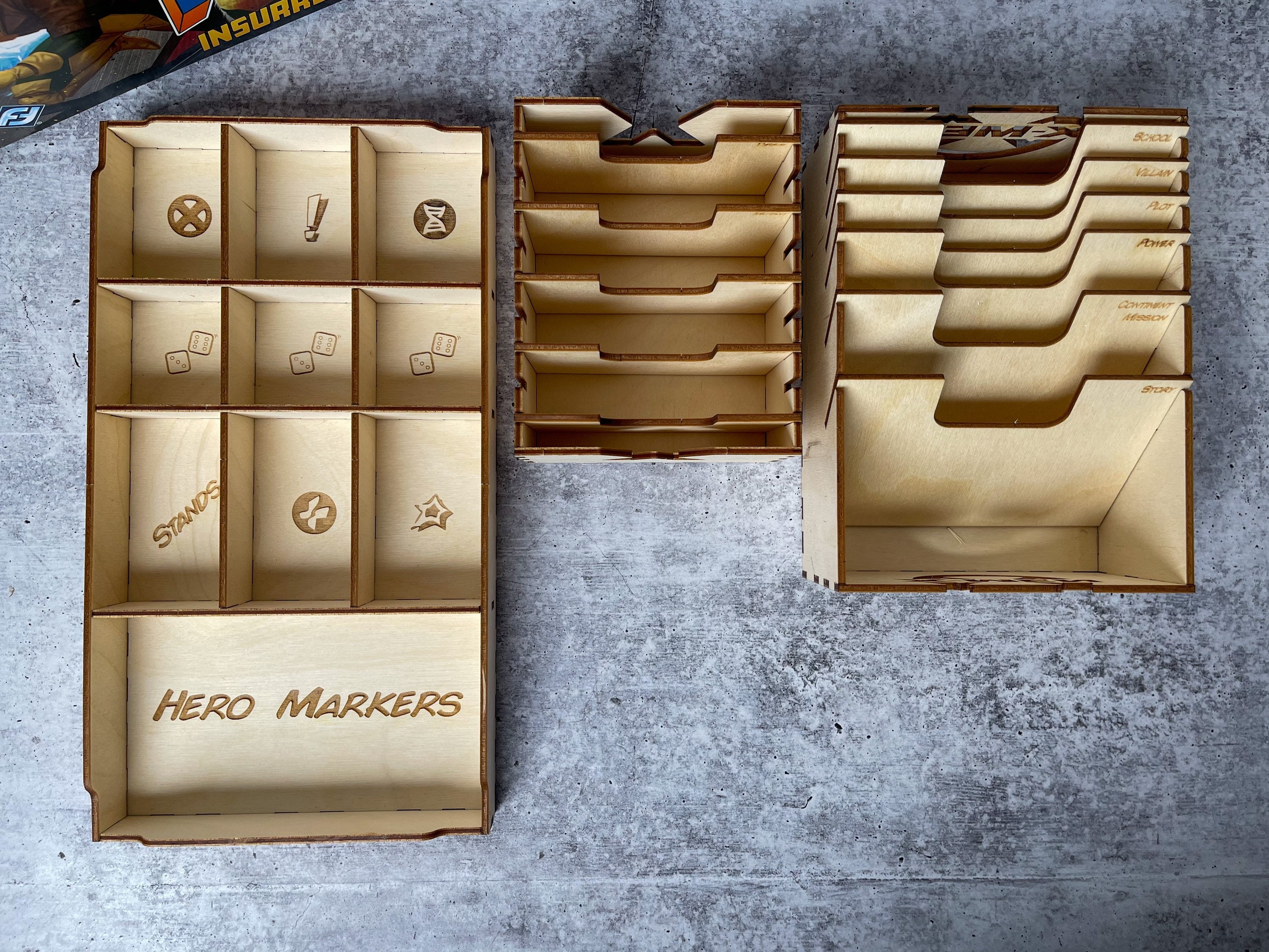 X-men Mutant Insurrection Board Game Organizer Insert | Token Box ...