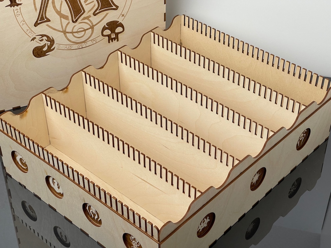 MTG Magic the Gathering Large Etched Storage Box Organizer - Etsy