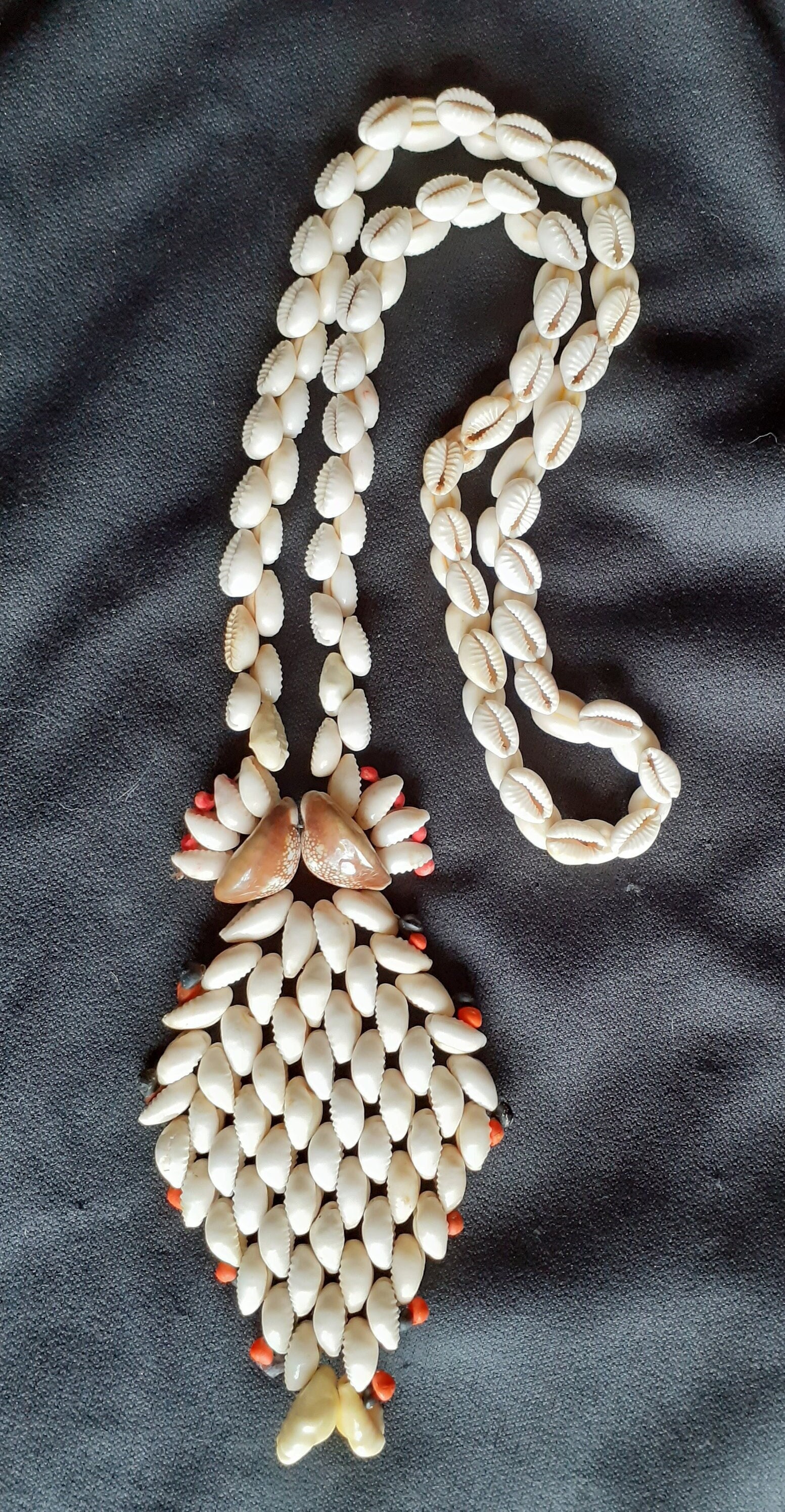 Authentic Vintage Tahitian Shell Necklace Folk Art Handmade Ethnic ...