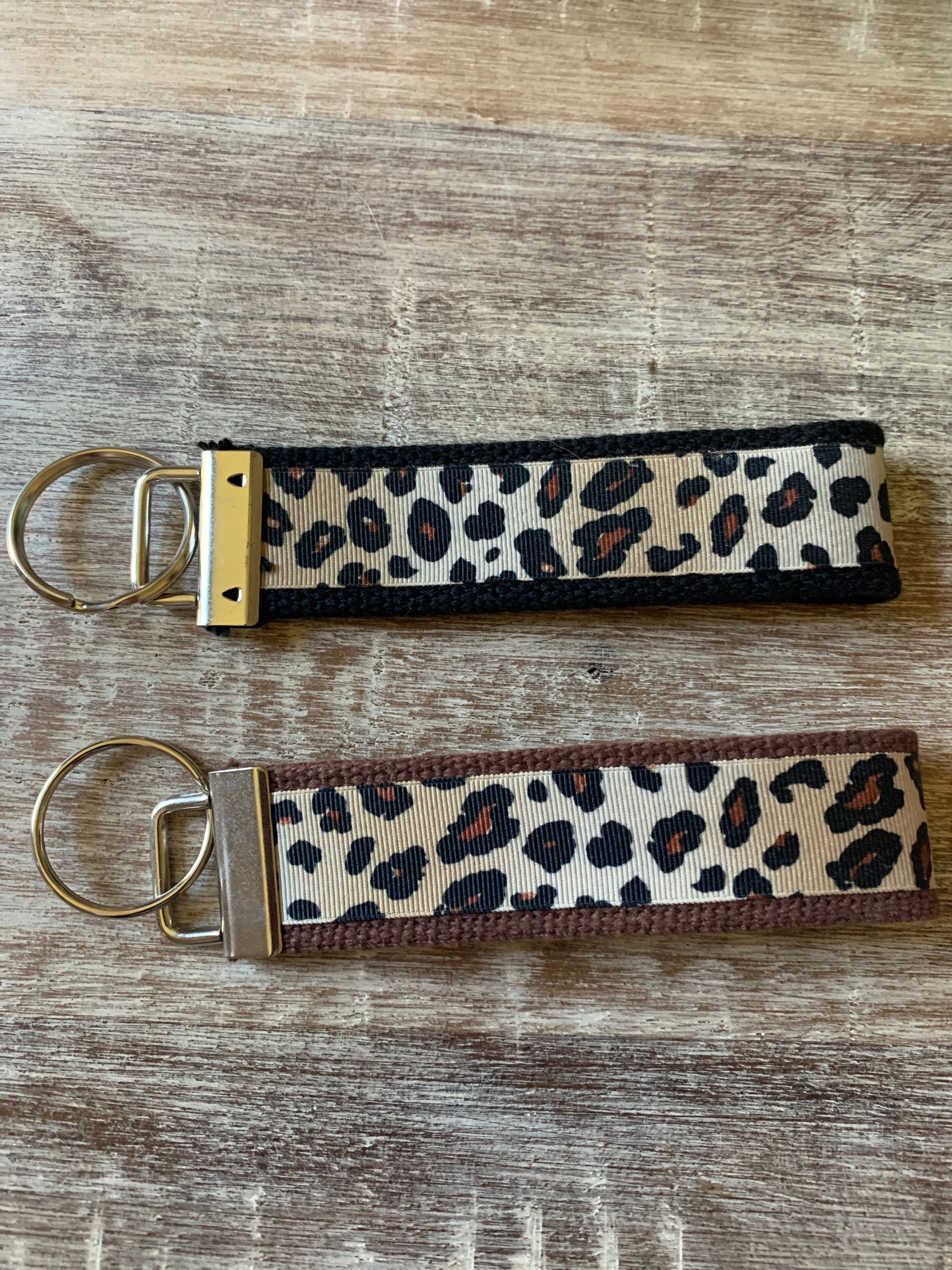 Leopard Print Key Fob Key Chain | Etsy