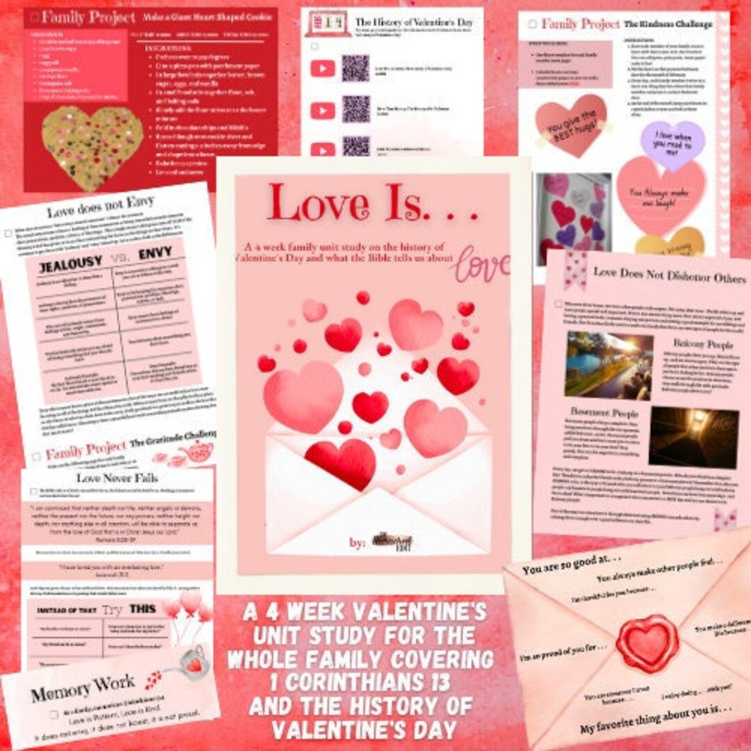 Valentine's Day Unit Study for Homeschool - Etsy