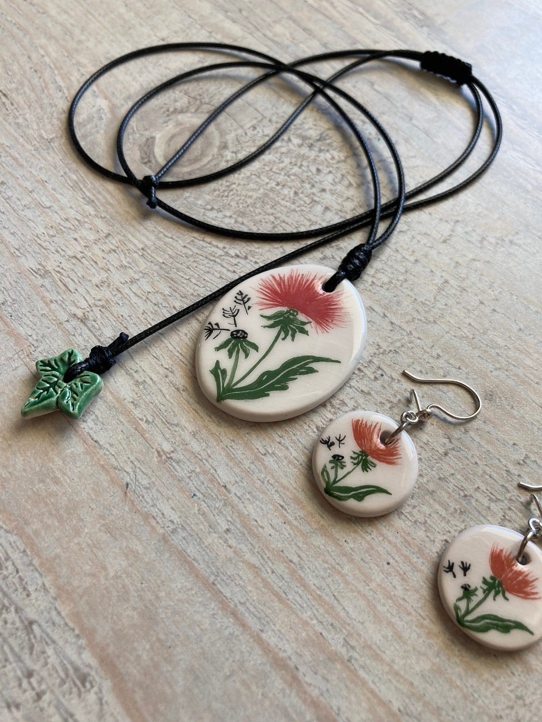 Floral Ceramic Jewelry Set for Your Loved Ones and Best Friends. A ...