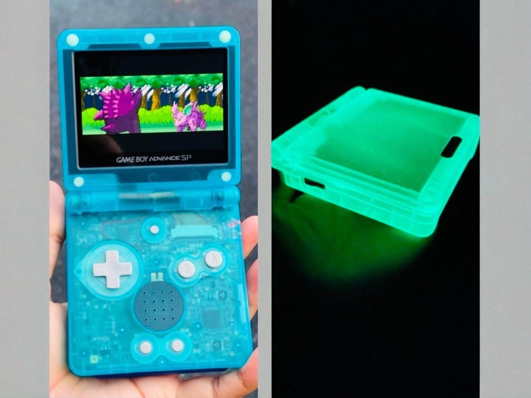 Retro Gaming Revived: Custom Modified Transparent Blue Color Gameboy ...