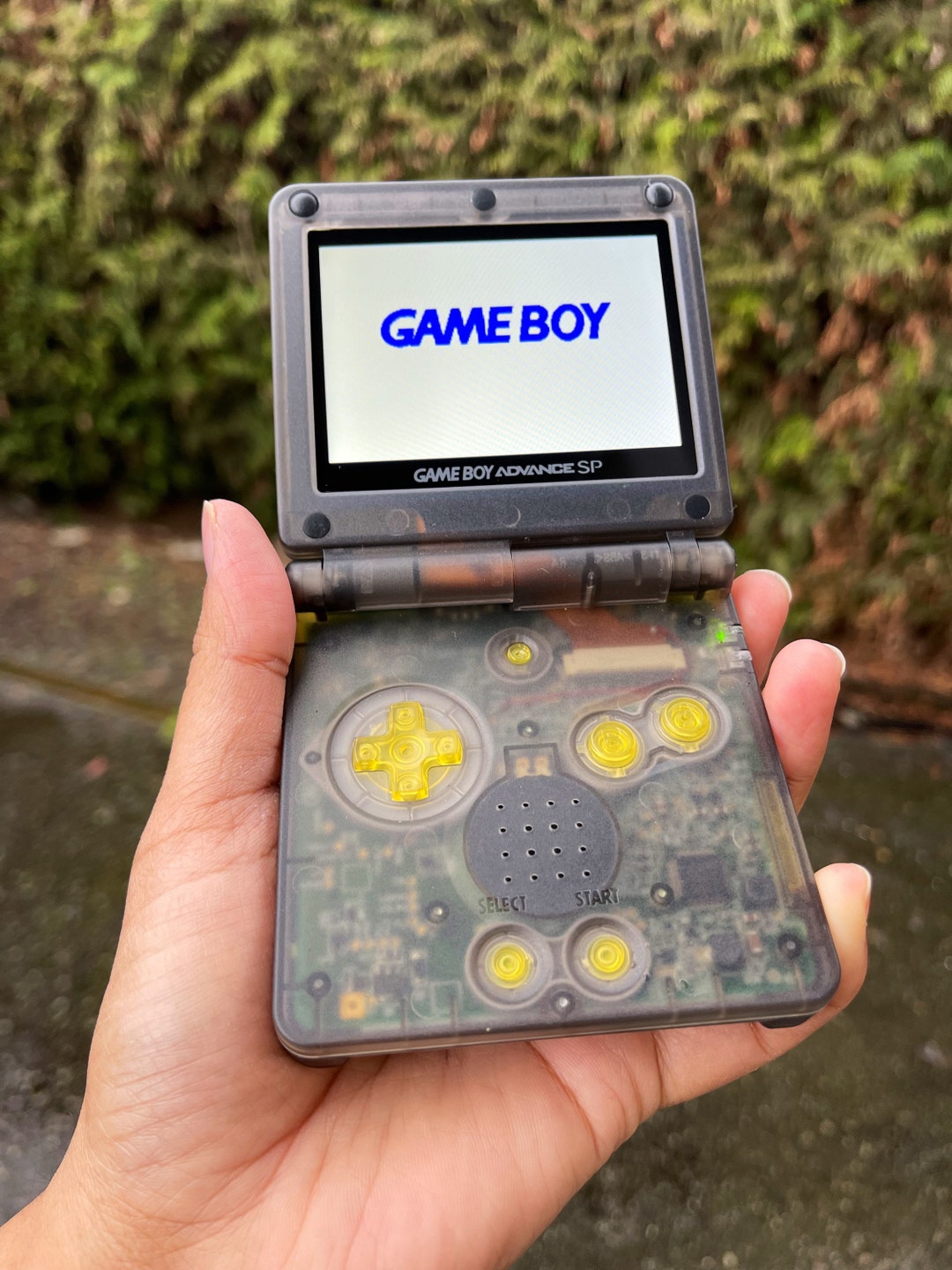 Nintendo Gameboy Advance SP IPSV2 Backlit Custom Modded Gbasp Clear ...