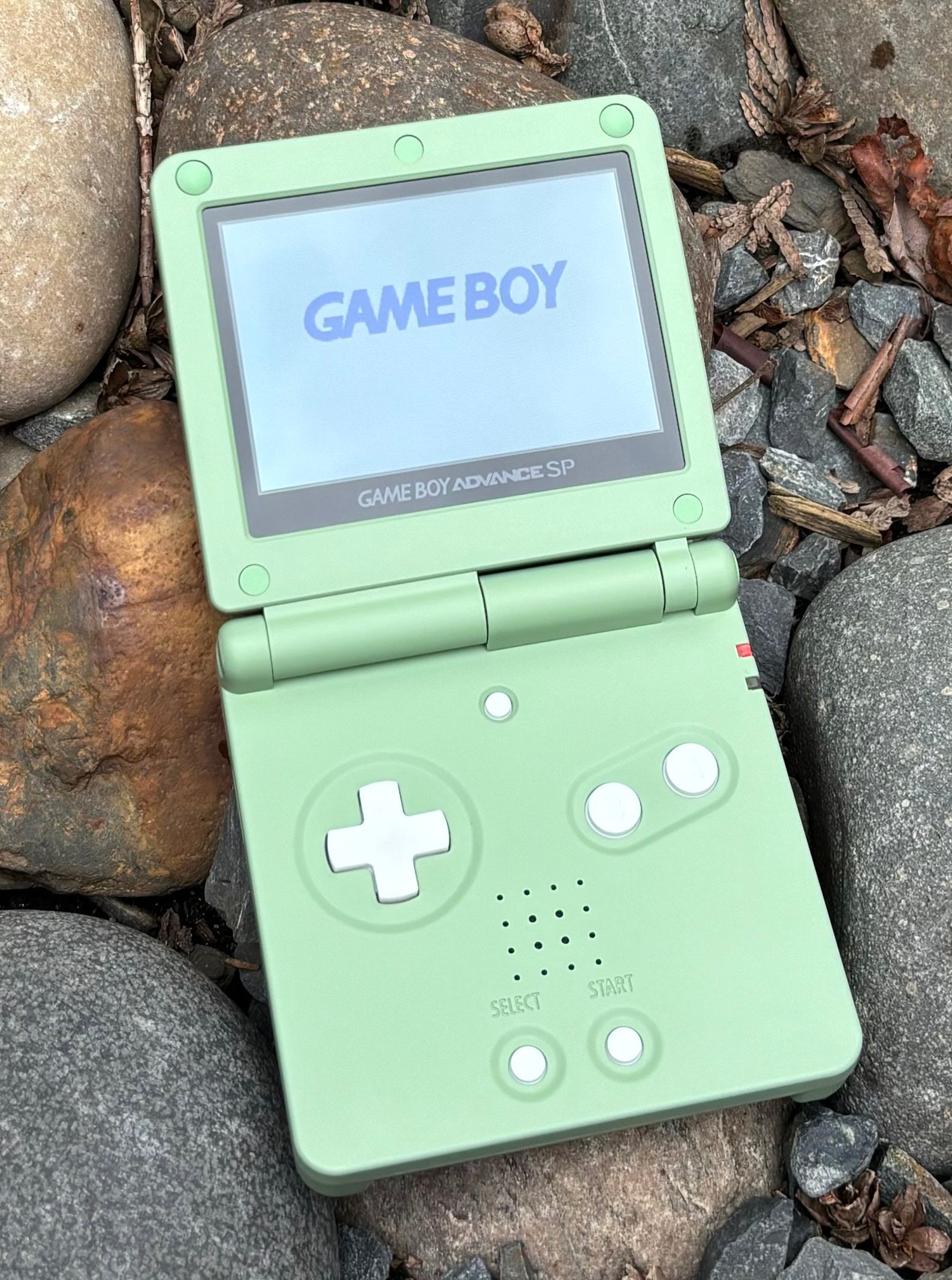 Custom Soft Touch Matcha Gameboy Advance SP Retro Handmade Console- IPS ...