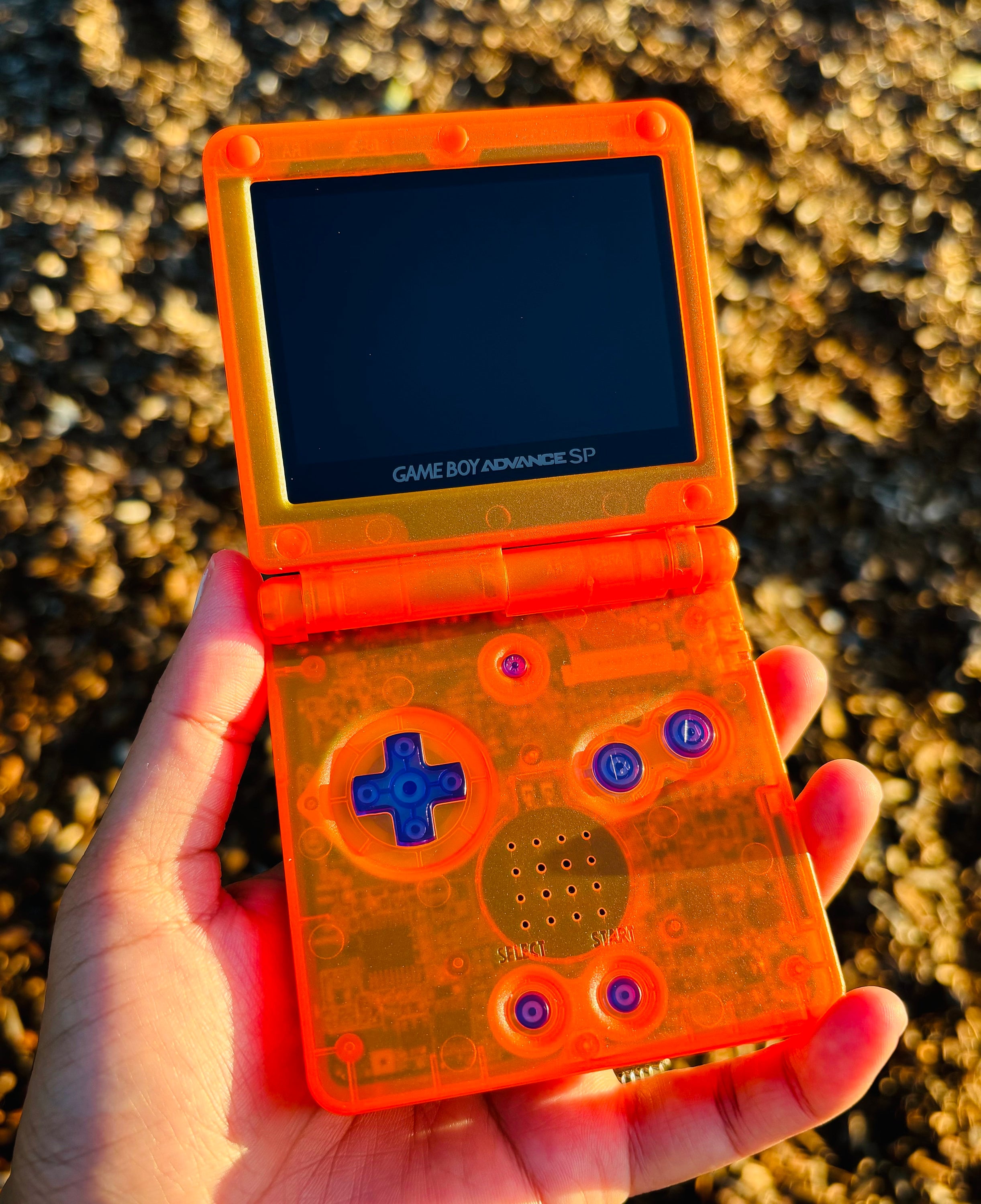 Translucent Orange Gameboy Advance SP- Retro Handheld Gaming Console ...