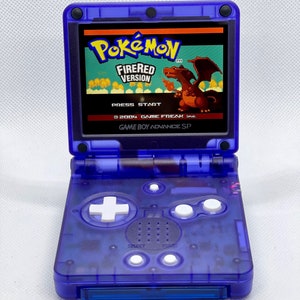 Custom Modded Nintendo Gameboy Advance SP Clear Purple Color Retro ...