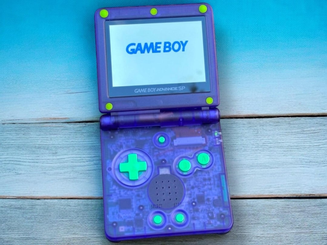 Custom Modified Gameboy Advance SP Console- Retro Handheld Transparent ...