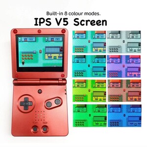 Custom Modded Nintendo Gameboy Advance SP Clear Purple Color Retro ...