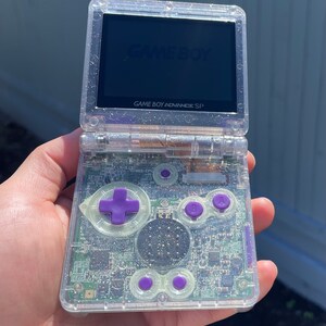 Custom Modified Handheld Game Console - Retro Translucent Pearl Gameboy ...