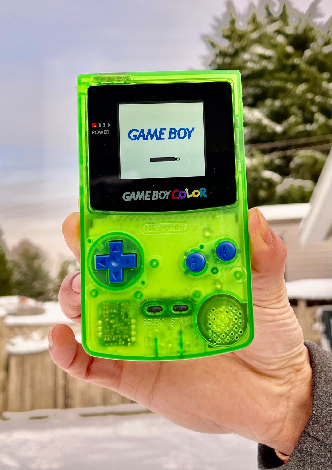 Nintendo Gameboy Color GBC TFT Backlight Clear Green Custom Modded ...