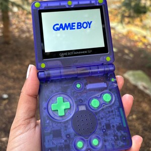 Custom Modified Gameboy Advance SP Console- Retro Handheld Transparent ...