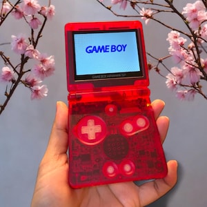 Custom Gameboy Advance SP – Clear Purple, IPS Backlit, USB-C - Etsy