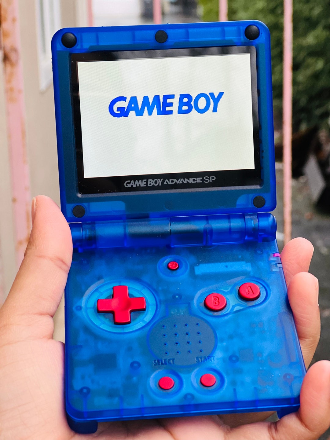 Gameboy Advance SP IPSV2 Backlit Custom Modified Clear Blue Gaming ...