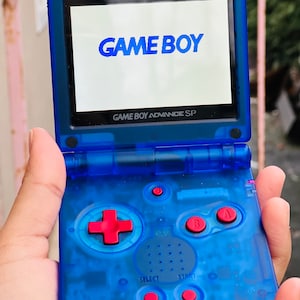 Gameboy Advance SP IPSV2 Backlit Custom Modified Clear Blue Gaming ...